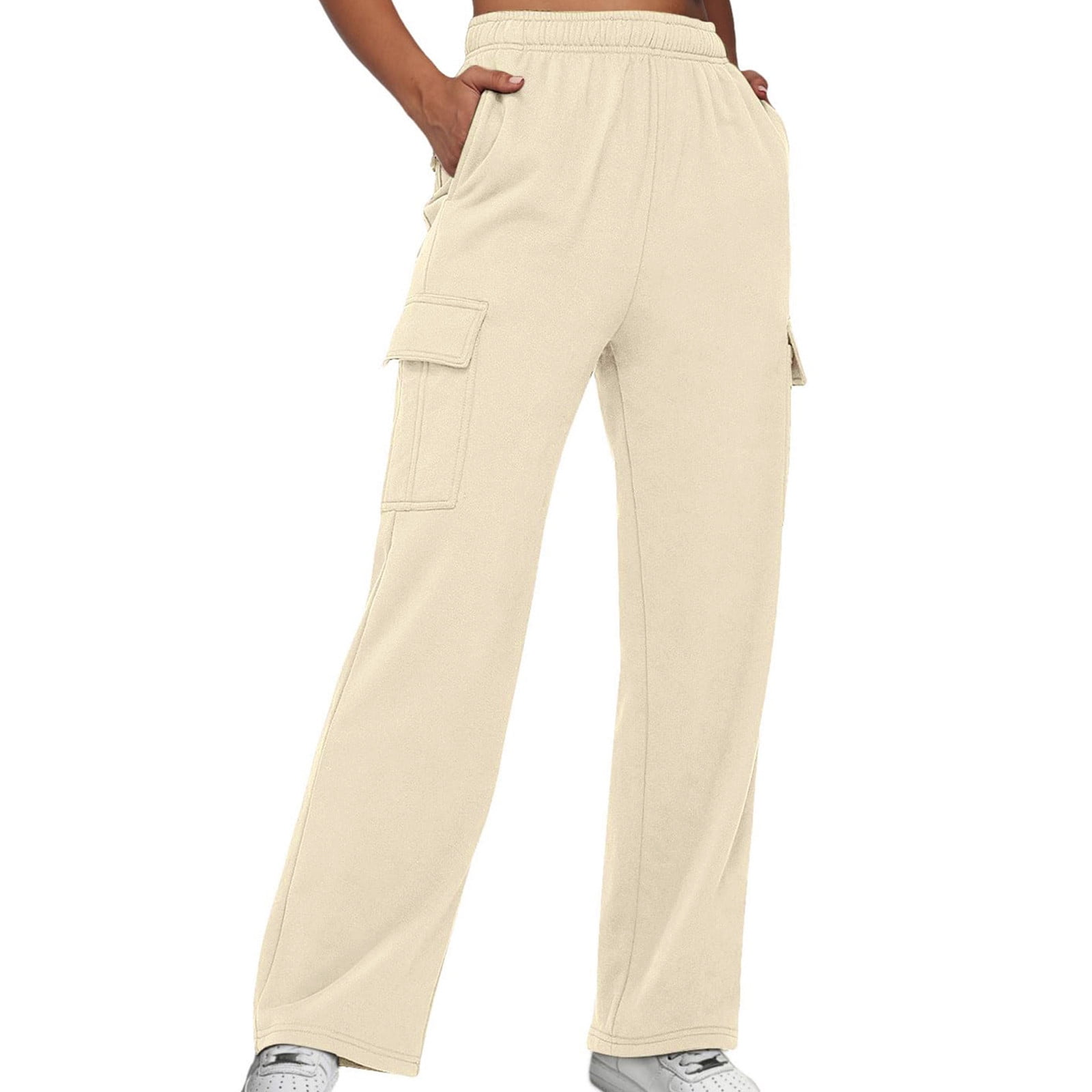 Tumotour Cargo Sweatpants For Women Drawstring Elastic High Waist ...