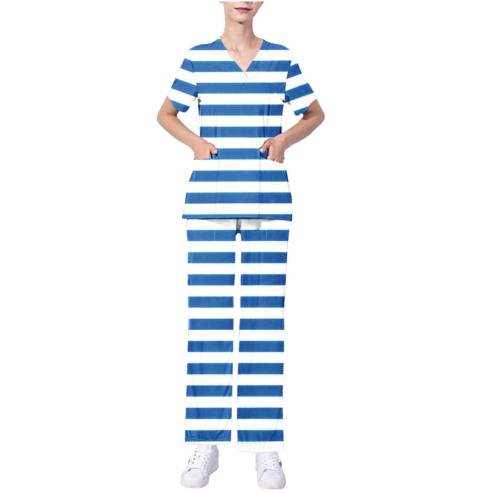 Tumotour Nursing Uniforms Scrubs Sets For Woman And Man Clearance Plus ...