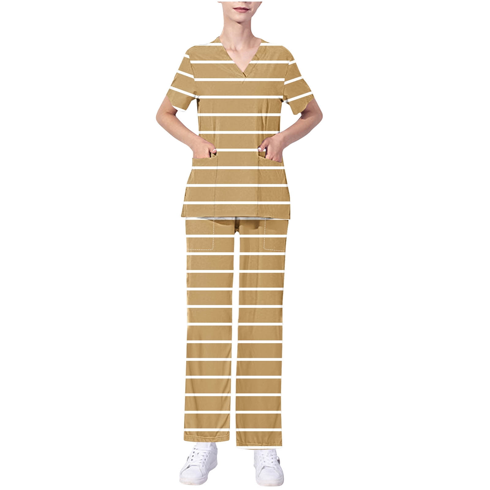 Tumotour Nursing Uniforms Scrubs Sets For Woman And Man Clearance Plus ...