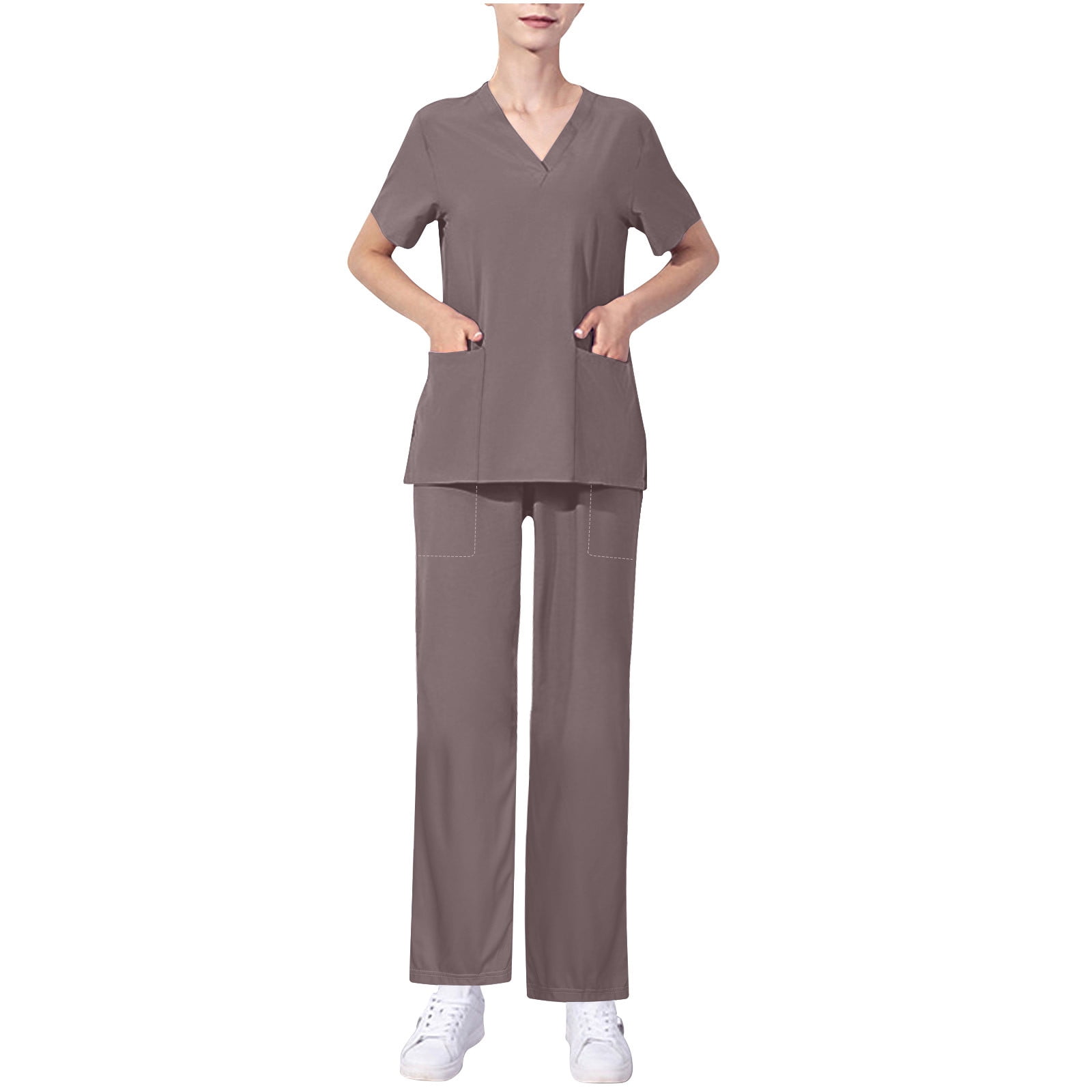 Tumotour Nursing Uniforms Scrubs Sets For Woman And Man Clearance Plus ...
