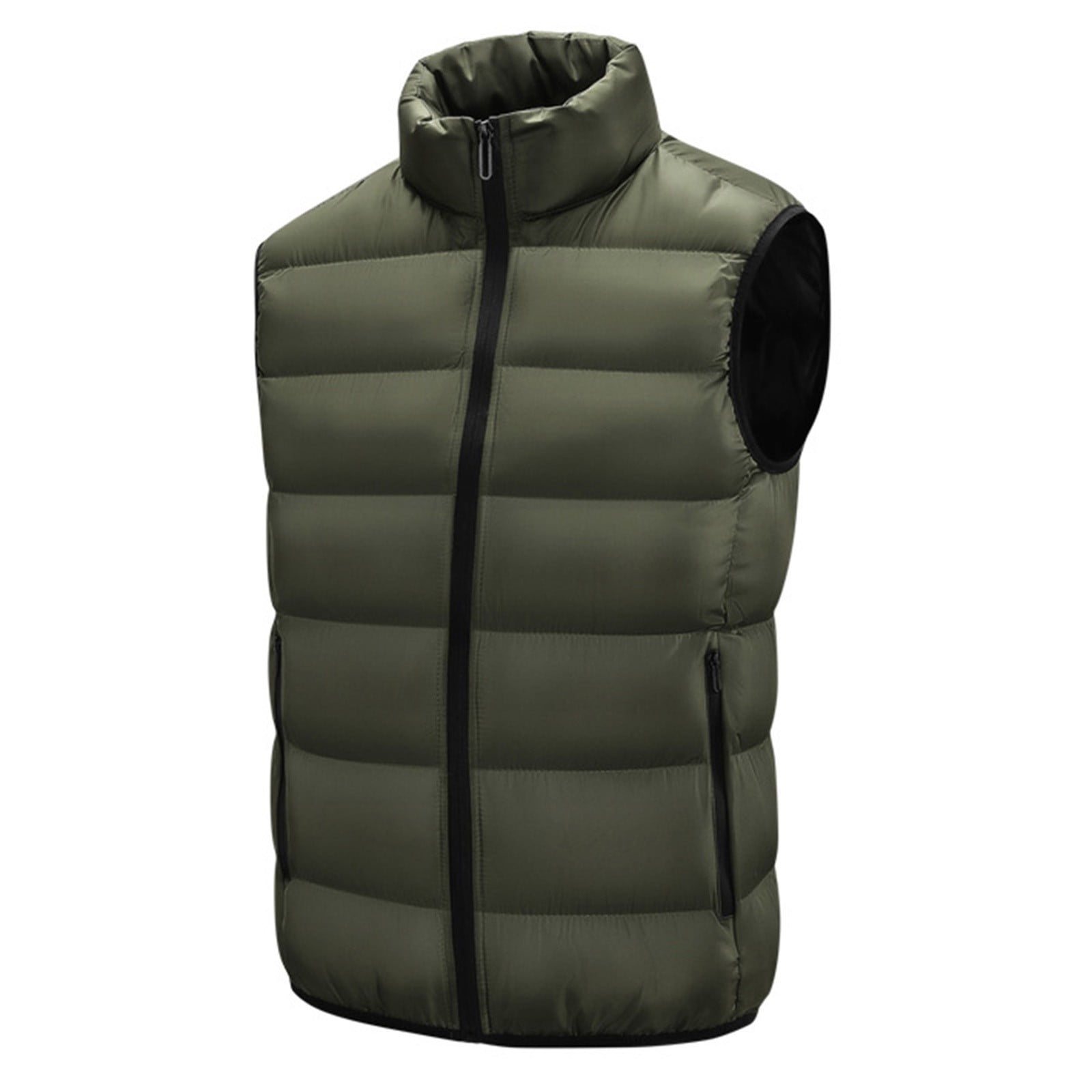Tumotour Outdoor Vest For Men Casual Loose Solid Color Crew Neck ...