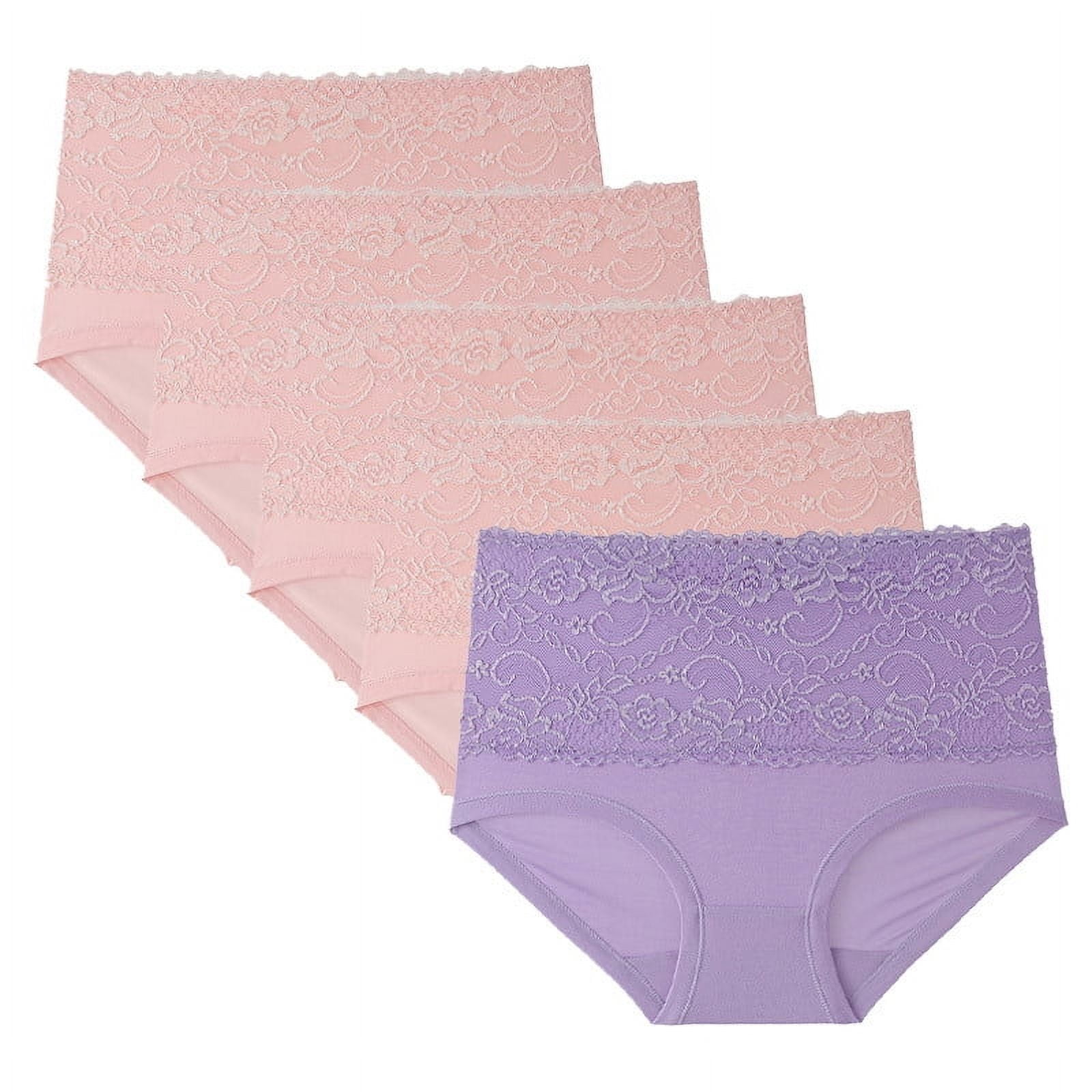 Tumotour Plus Size Briefs for Women High Waist Soft Stretch Panties ...