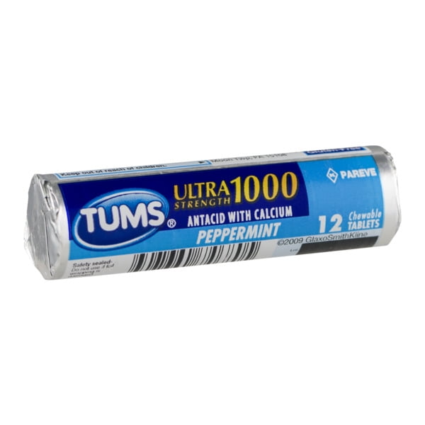 Tums 074680D Ultra Single Roll Peppermint 24-12-12 Count - Walmart.com