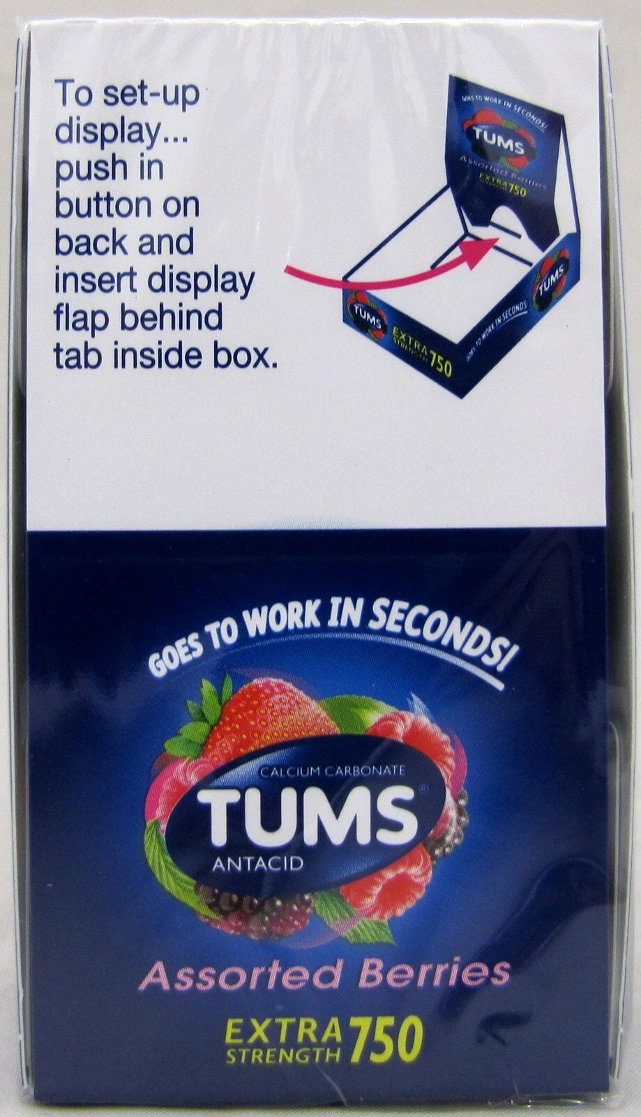 Tums Assorted Berries Extra Strength 750 Antacid Chewable Tablets For ...