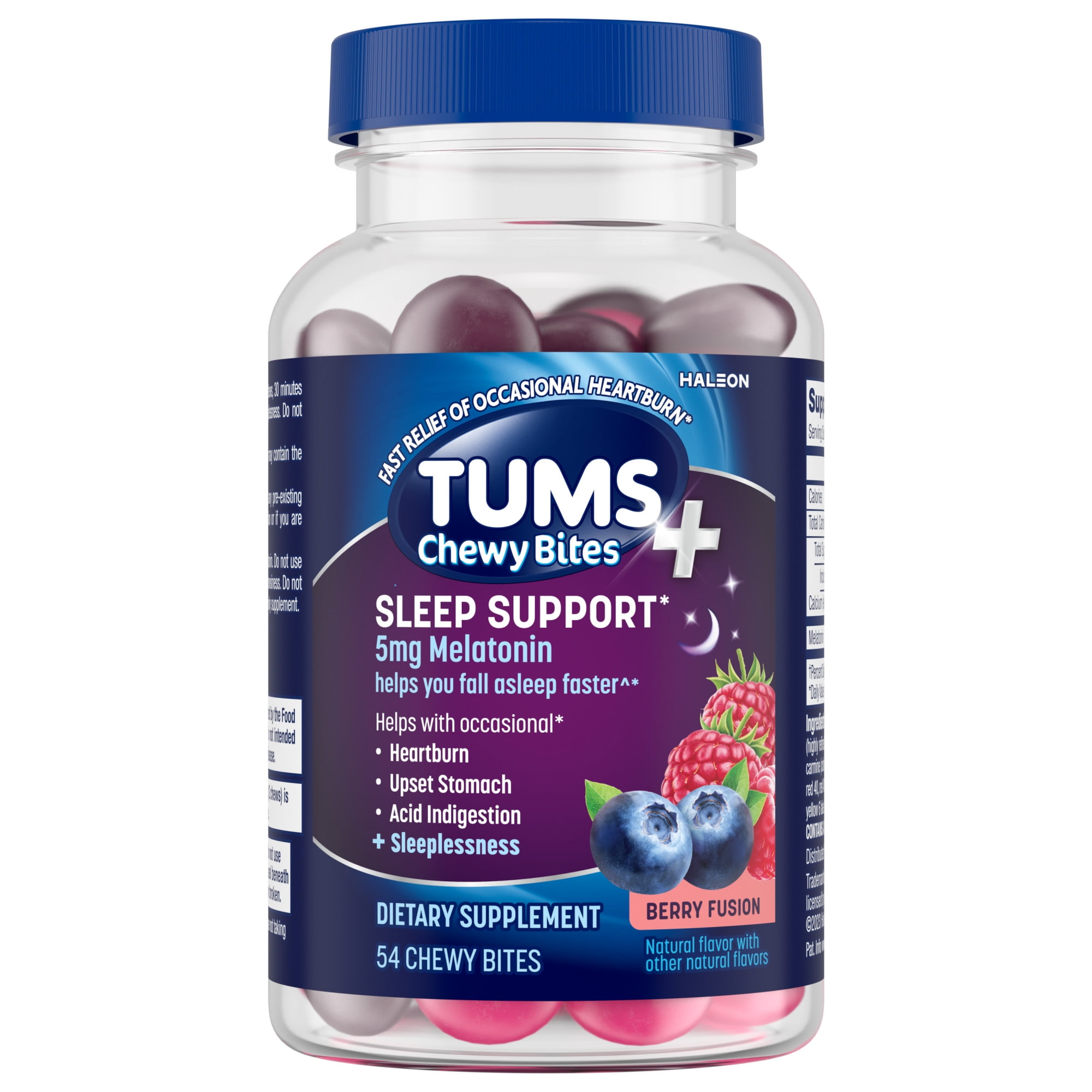 Tums+ Chewable Dietary Supplement Tablets (Chews) with Melatonin ...