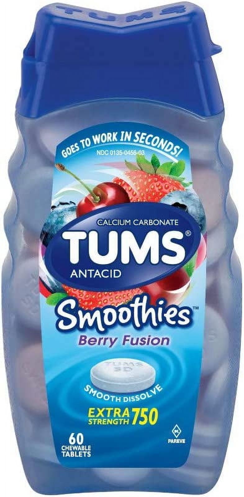 Tums Smooth Brry Fusion Size 60ct Tums Smoothies Berry Fusion Chewable ...
