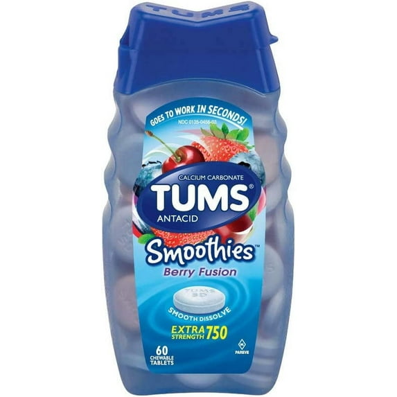 Tums Smooth Brry Fusion Size 60ct Tums Smoothies Berry Fusion Chewable ...