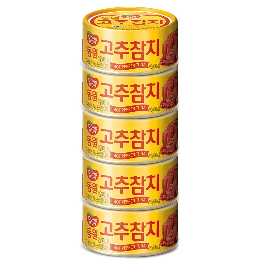 Tuna Can With Hot Sauce 35 Ounce100g X 5can Korean Canned Tuna 고추참치