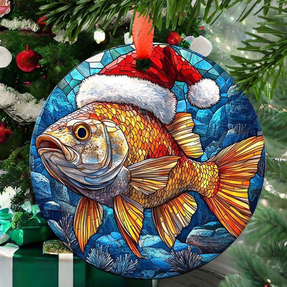 Tuna Fish 41 Ceramic/Acrylic Christmas Ornament, Sweet Love Celebration ...