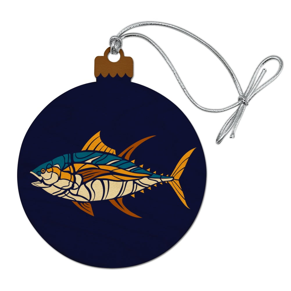 Tuna Fish Design Wood Christmas Tree Holiday Ornament - Walmart.com