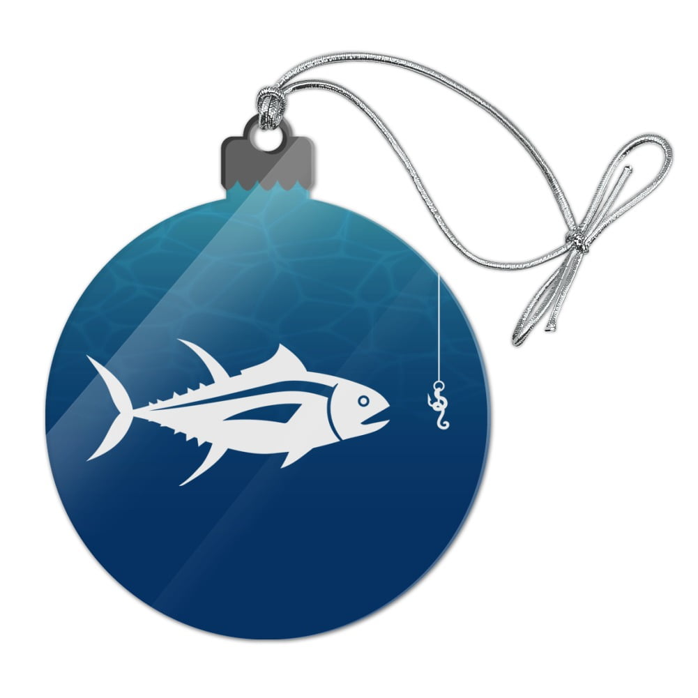 Tuna Fish Fishing Fisherman Acrylic Christmas Tree Holiday Ornament ...