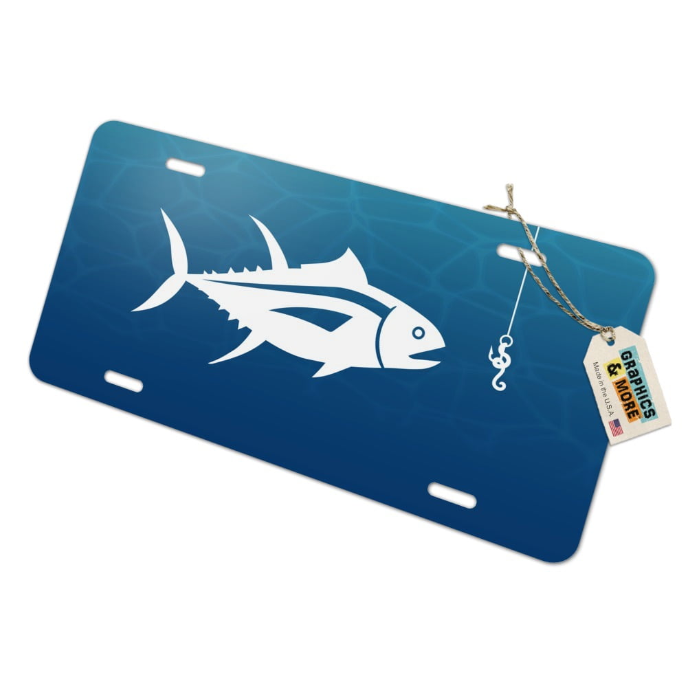 Tuna Fish Fishing Fisherman Novelty Metal Vanity Tag License Plate ...