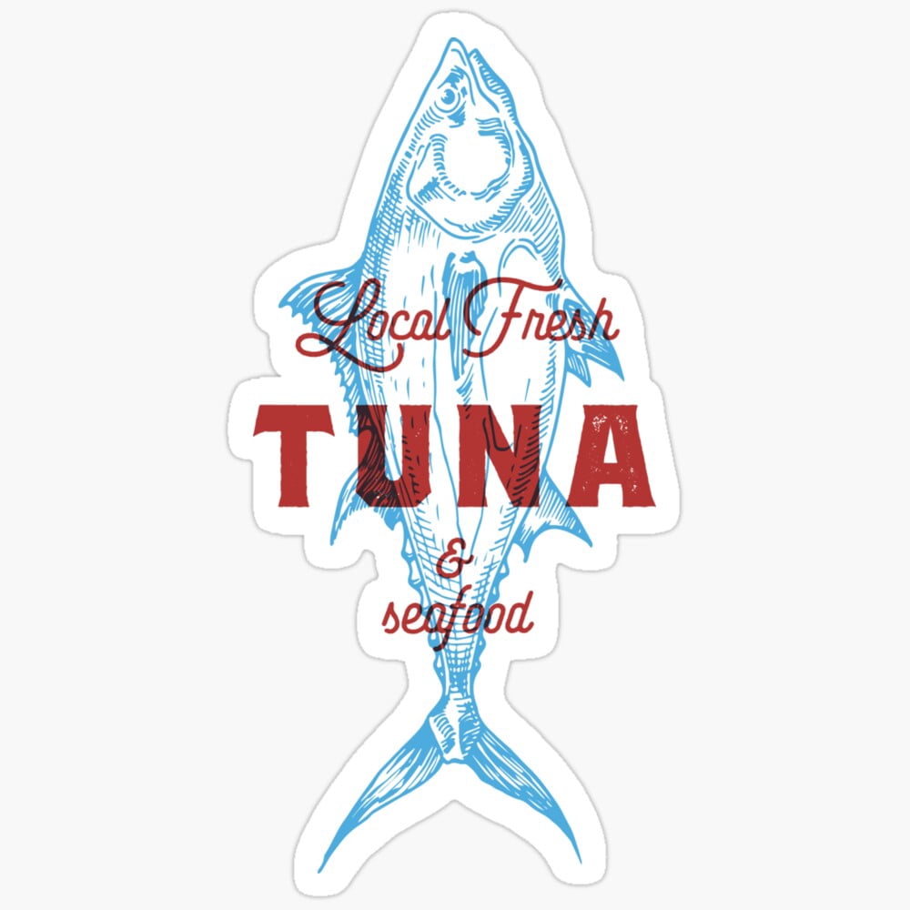 Tuna - Fisherman Aesthetic Ocean Sea Vibe Trend Sticker Phone Decal ...