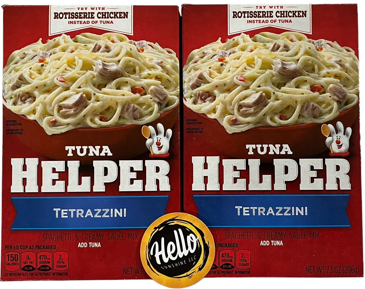 Tuna Helper, Tetrazzini Meal Kit, 7.3 oz Box, Pack of 2, Includes Hello ...