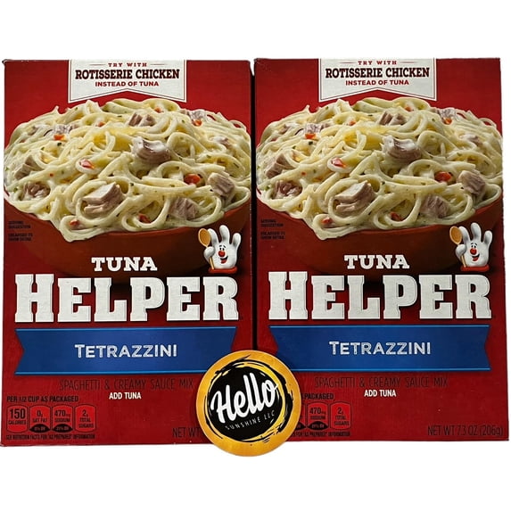 Tuna Helper, Tetrazzini Meal Kit, 7.3 oz Box, Pack of 2, Includes Hello ...