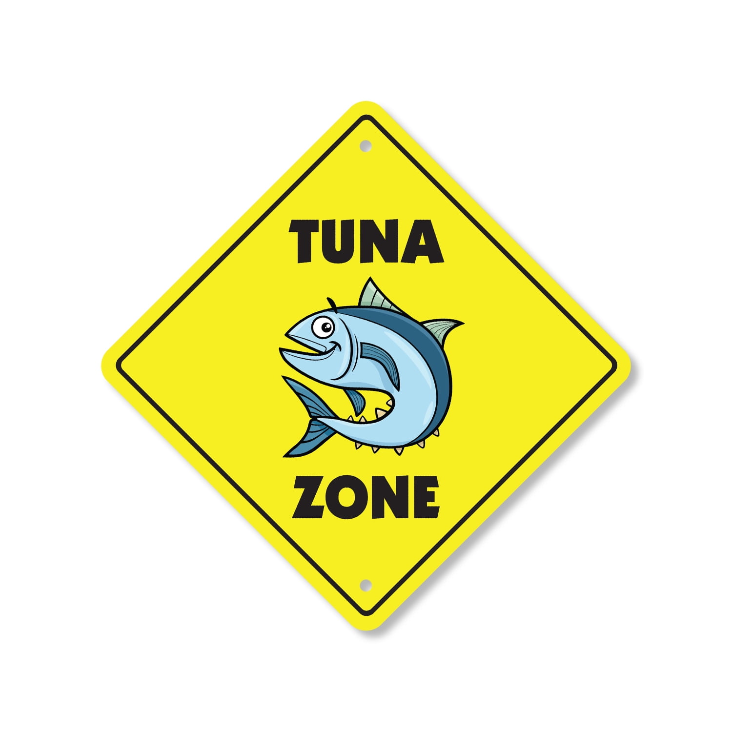 Tuna Plastic Crossing Sign - 10 Inch X 10 Inch Xing Sign Gift Fish ...