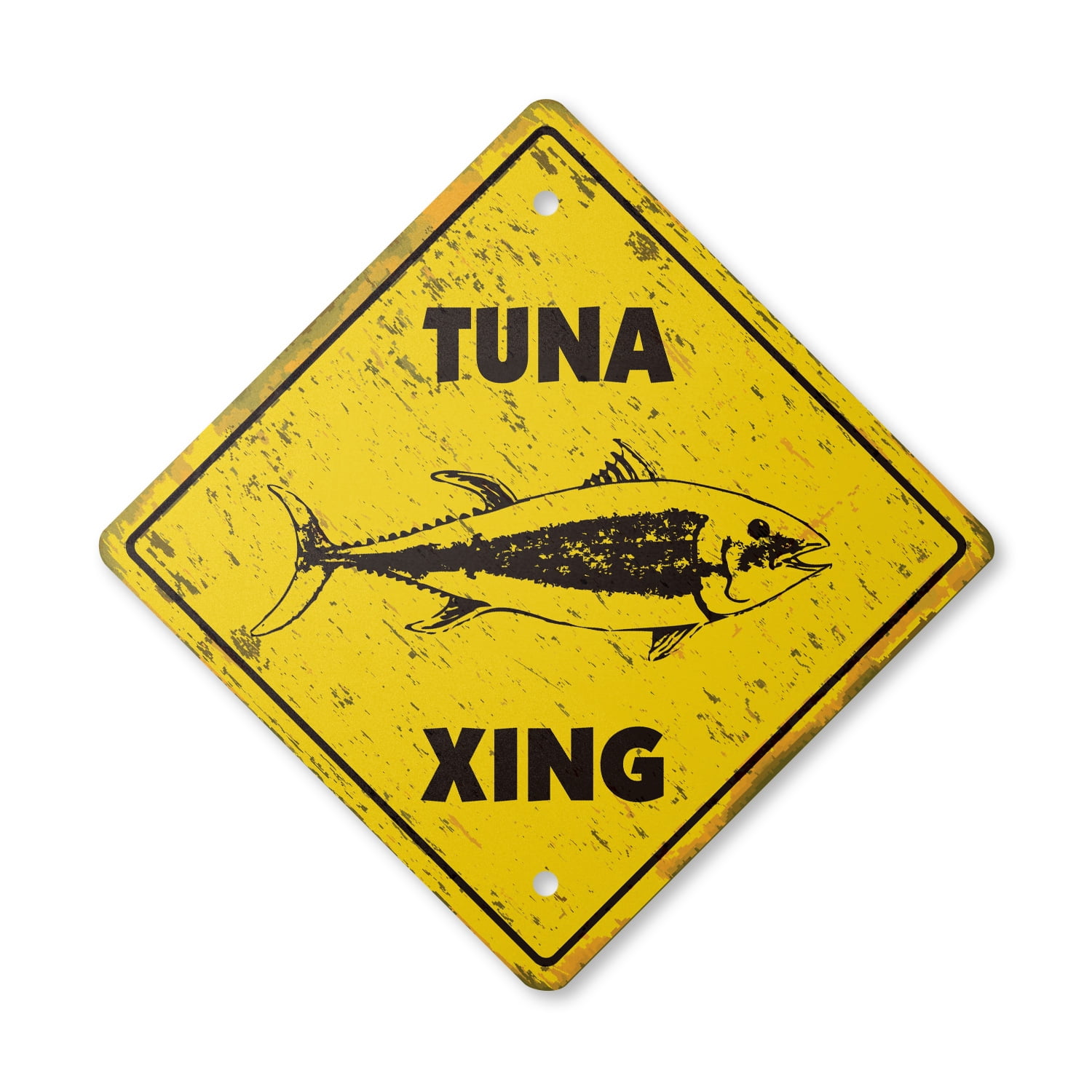 Tuna Vintage Crossing Sign Zone Xing | Indoor/Outdoor Plastic | 17 ...