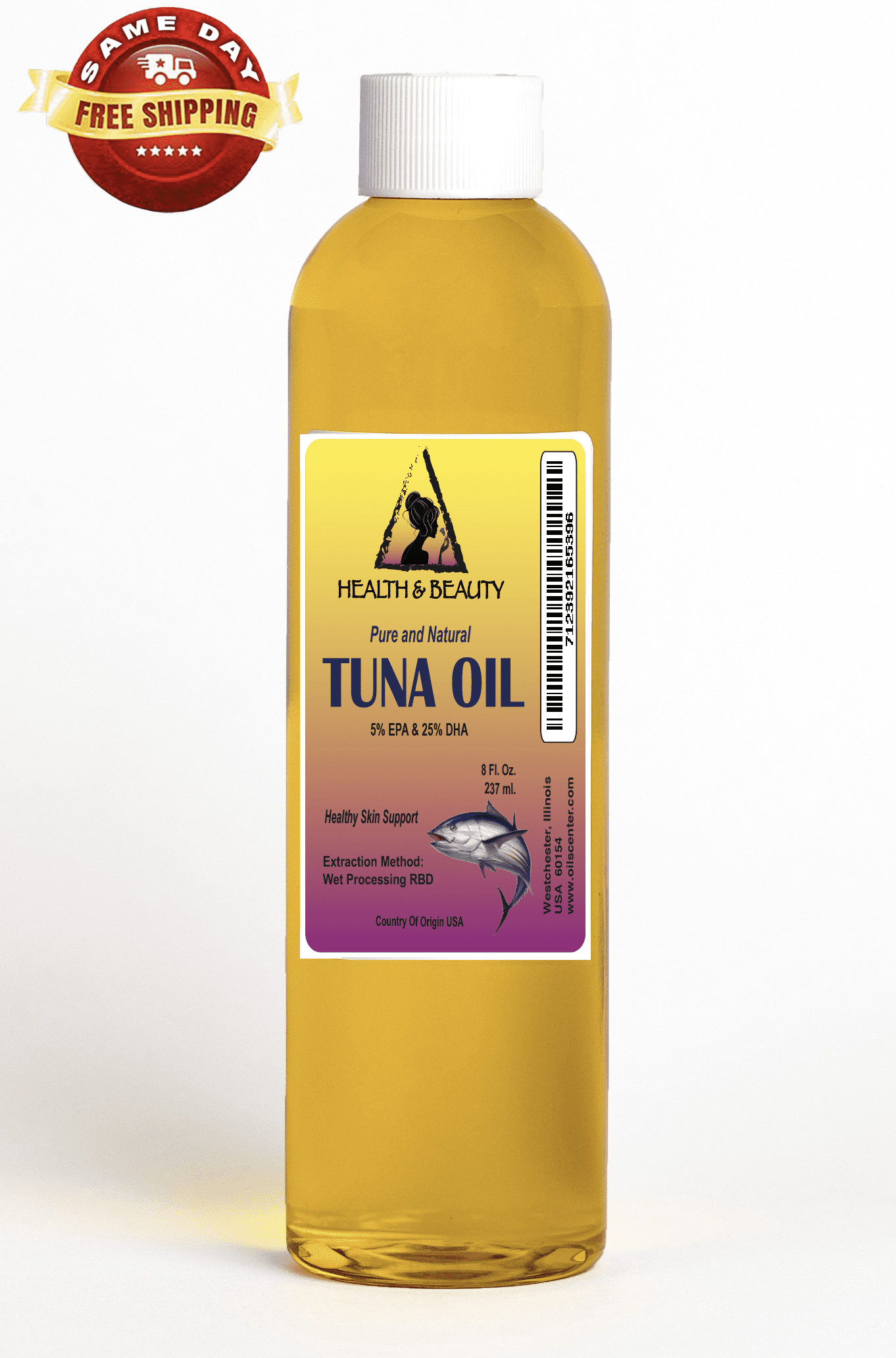 Tuna oil rbd with epa & dha all natural by h&b oils center 100% pure ...