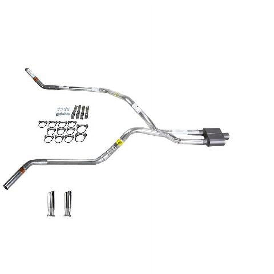 Tundra 00-07 dual exhaust 2.5 pipe 1 chamber muffler RC Tip Corner exit ...