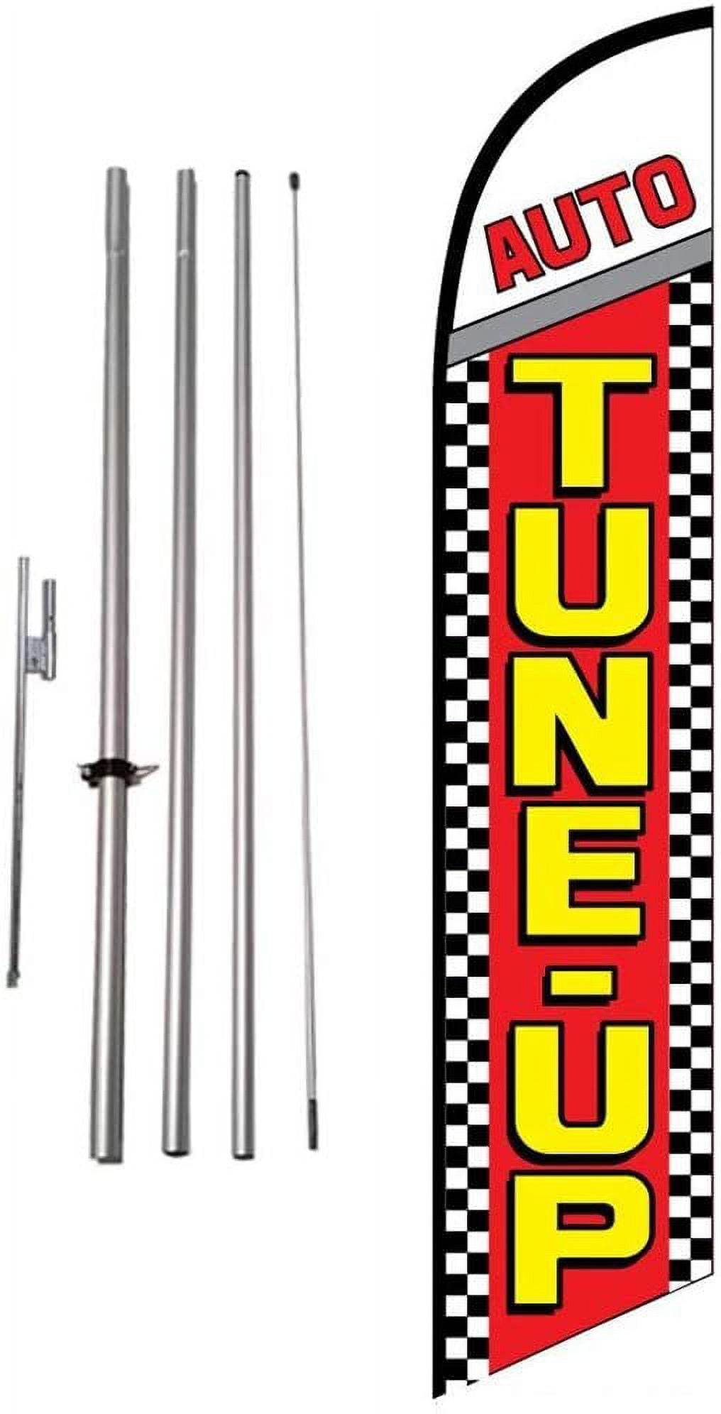 Tune Up Auto Repair Shop Advertising Feather Banner Swooper Flag Sign ...
