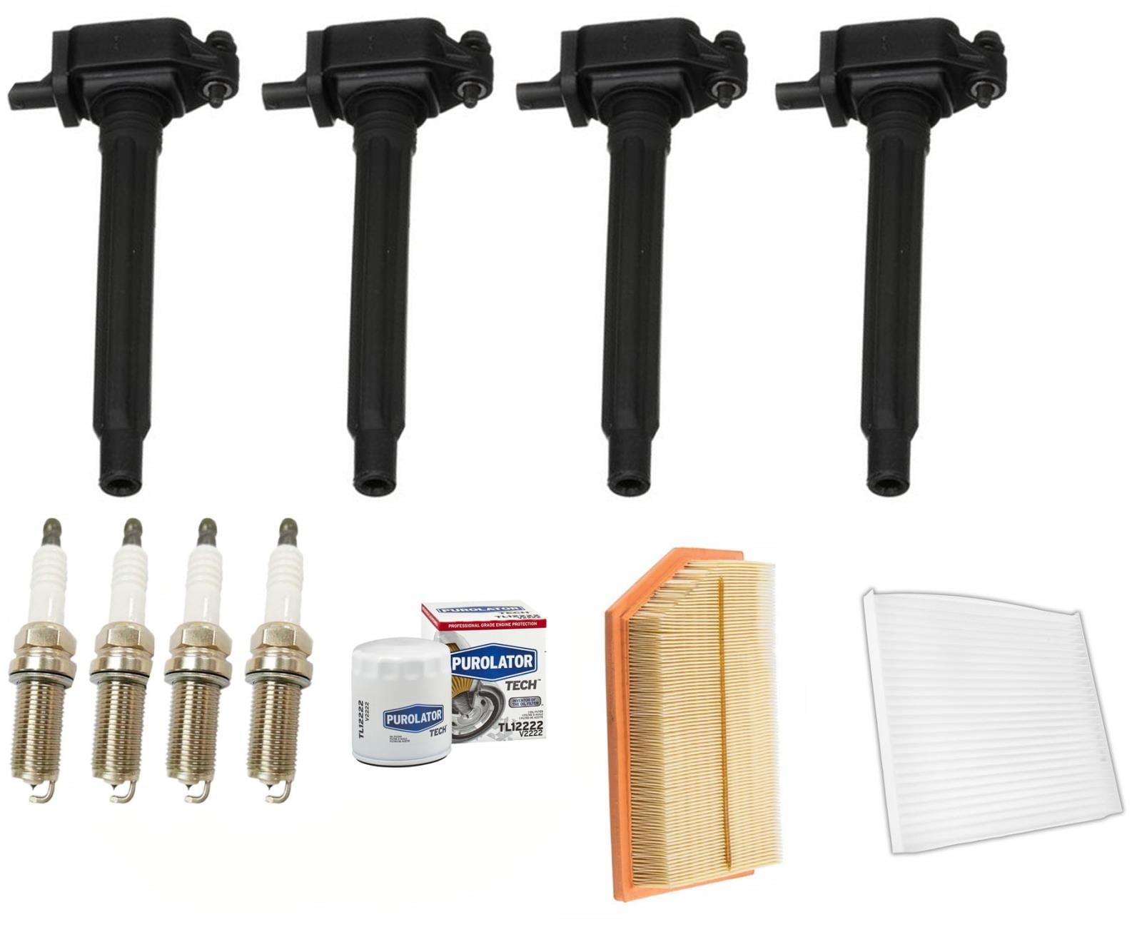 Tune Up Kit Ignition Coils Spark Plugs & Filters For 14-2019 Jeep ...