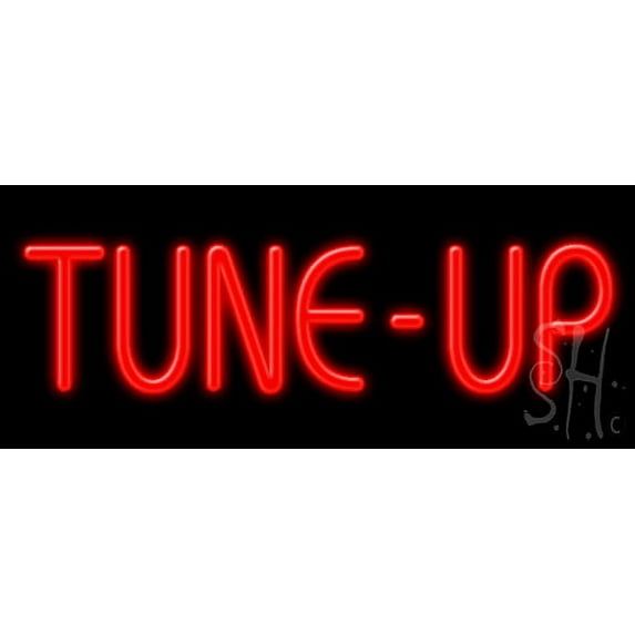 Tune Up LED Neon Sign 6 x 15 - inches, Clear Edge Cut Acrylic Backing ...