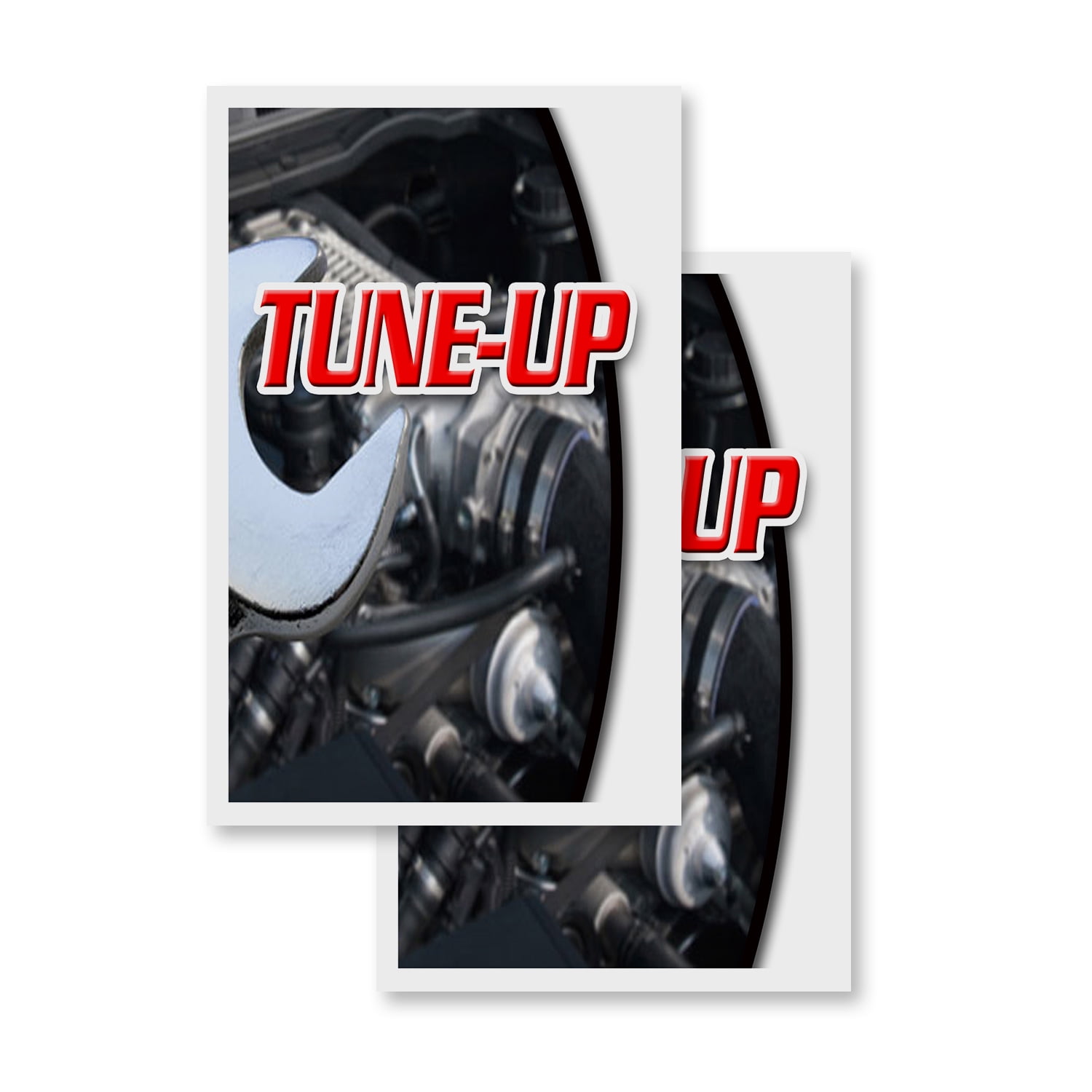 Tune-up (2-PACK) 24" x 36" Vinyl Decals | Sign Insert Peel & Stick ...