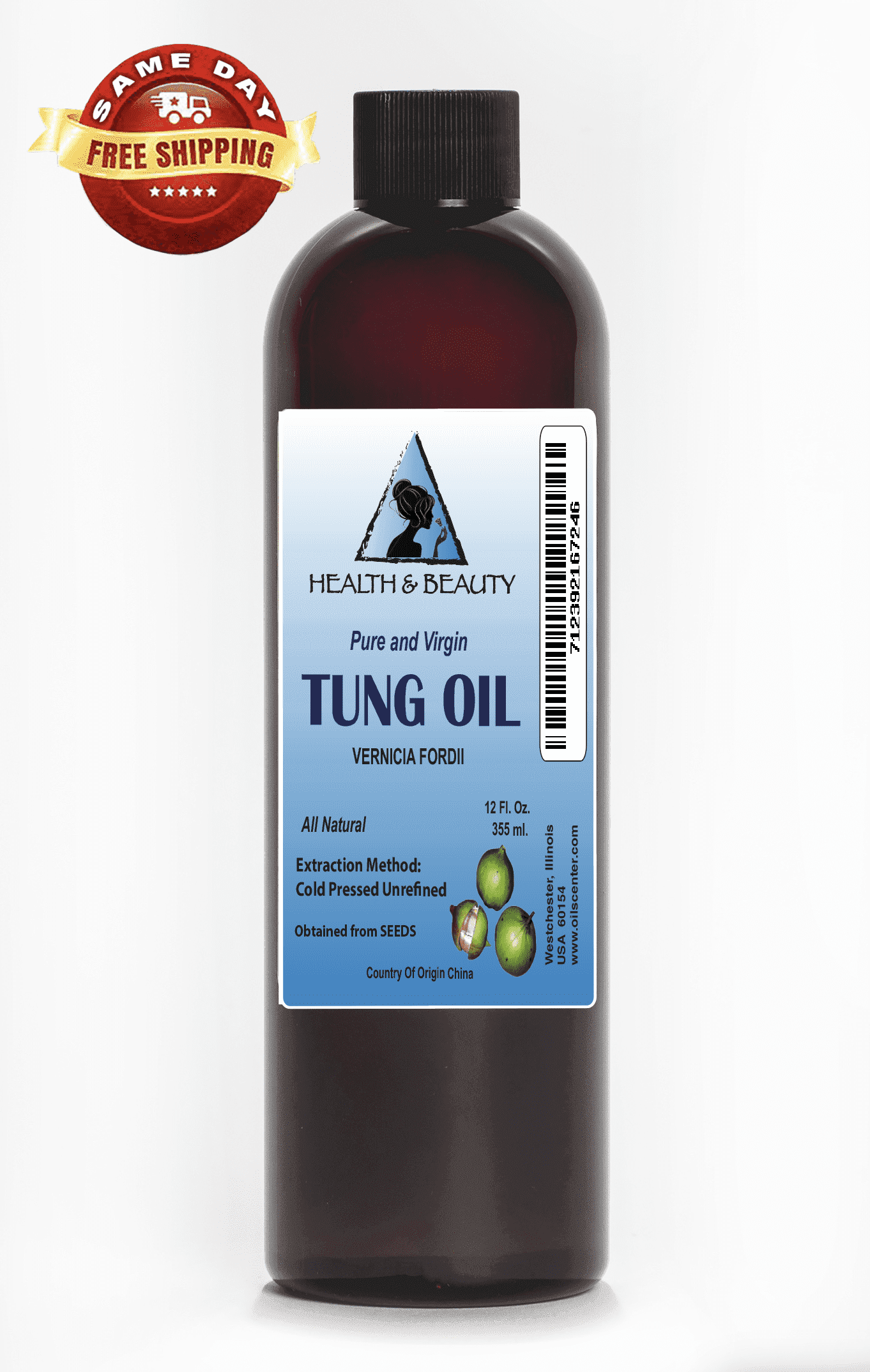 Tung Oil Unrefined Wood Finishing Organic H&B Oils Center Co. Pure 36 ...