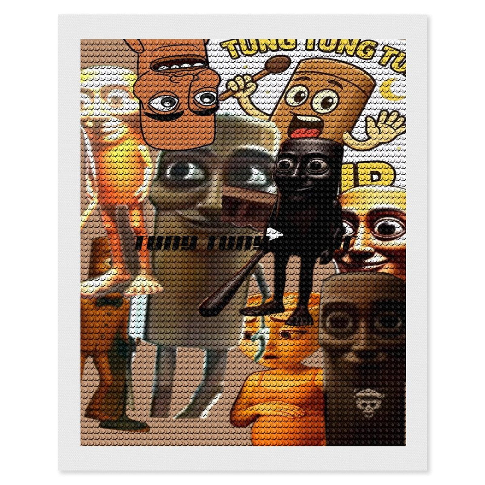 Tung Tung Tung Sahu-r Diamond Art Kits DIY 5D Anime Painting by Number ...