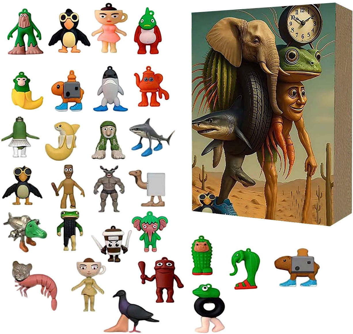 Tung Tung Tung Sahur Advent Calendar, Tralalero Tralala Figure Toys, 24 ...