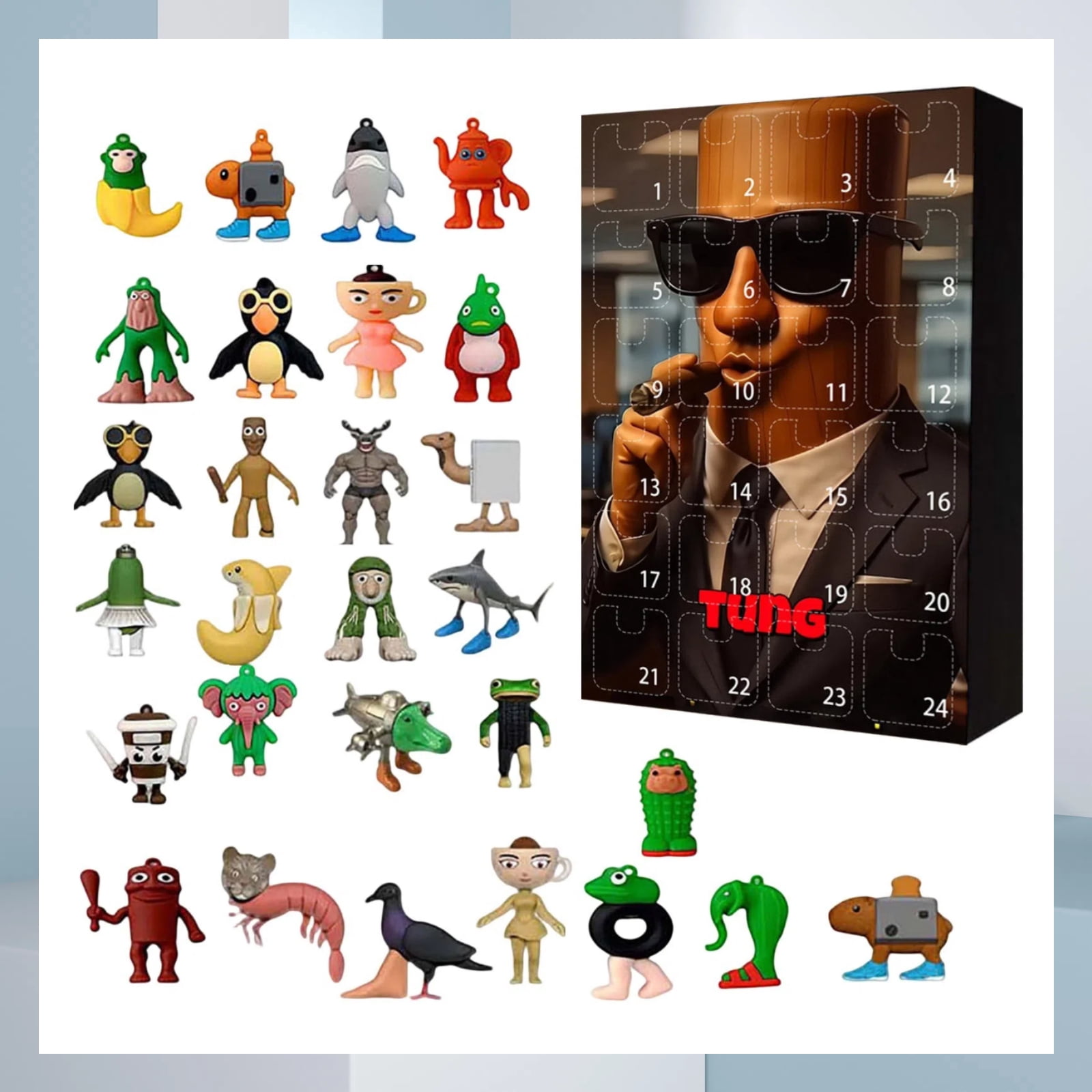 Tung Tung Tung Sahur Advent Calendar, Tralalero Tralala Figure Toys, 24 ...