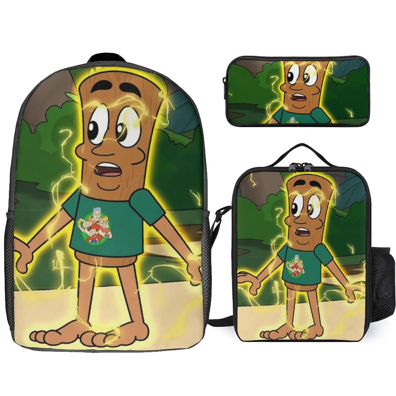 Tung Tung Tung Sahur Backpack Set with Lunch Bag and Pencil Case, 17 ...