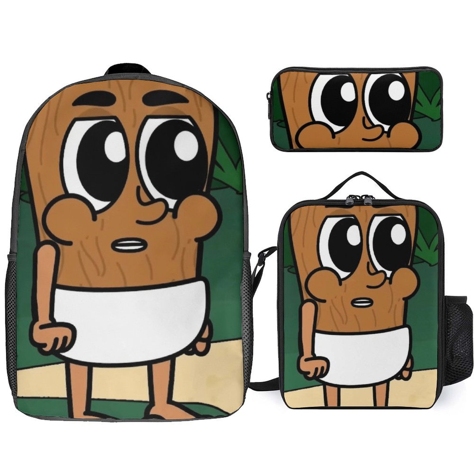 Tung Tung Tung Sahur Backpack Set with Lunch Bag and Pencil Case, 17 ...