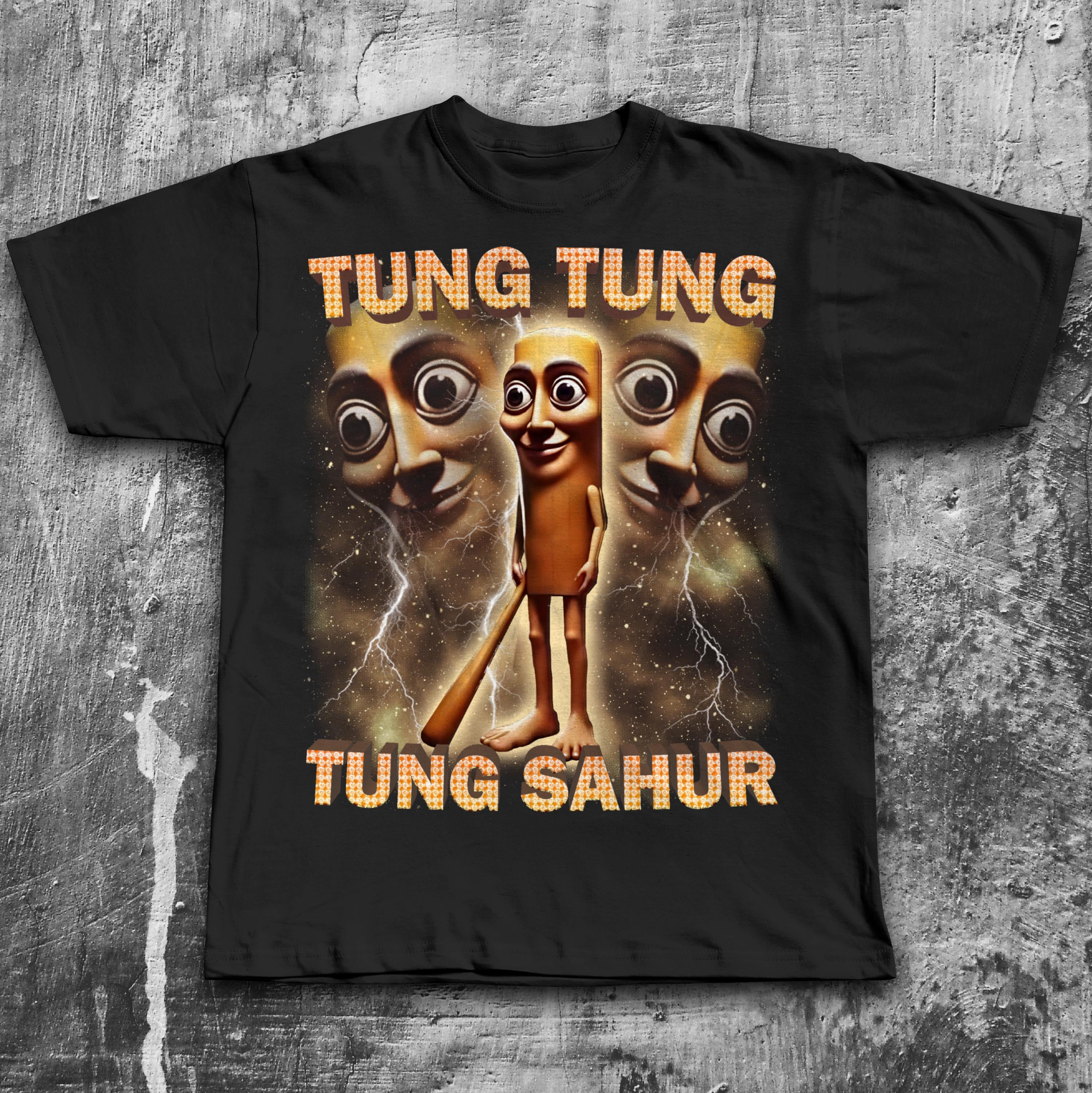Tung Tung Tung Sahur Funny Baseball Bat Meme T-Shirt, Italian Brainrot ...