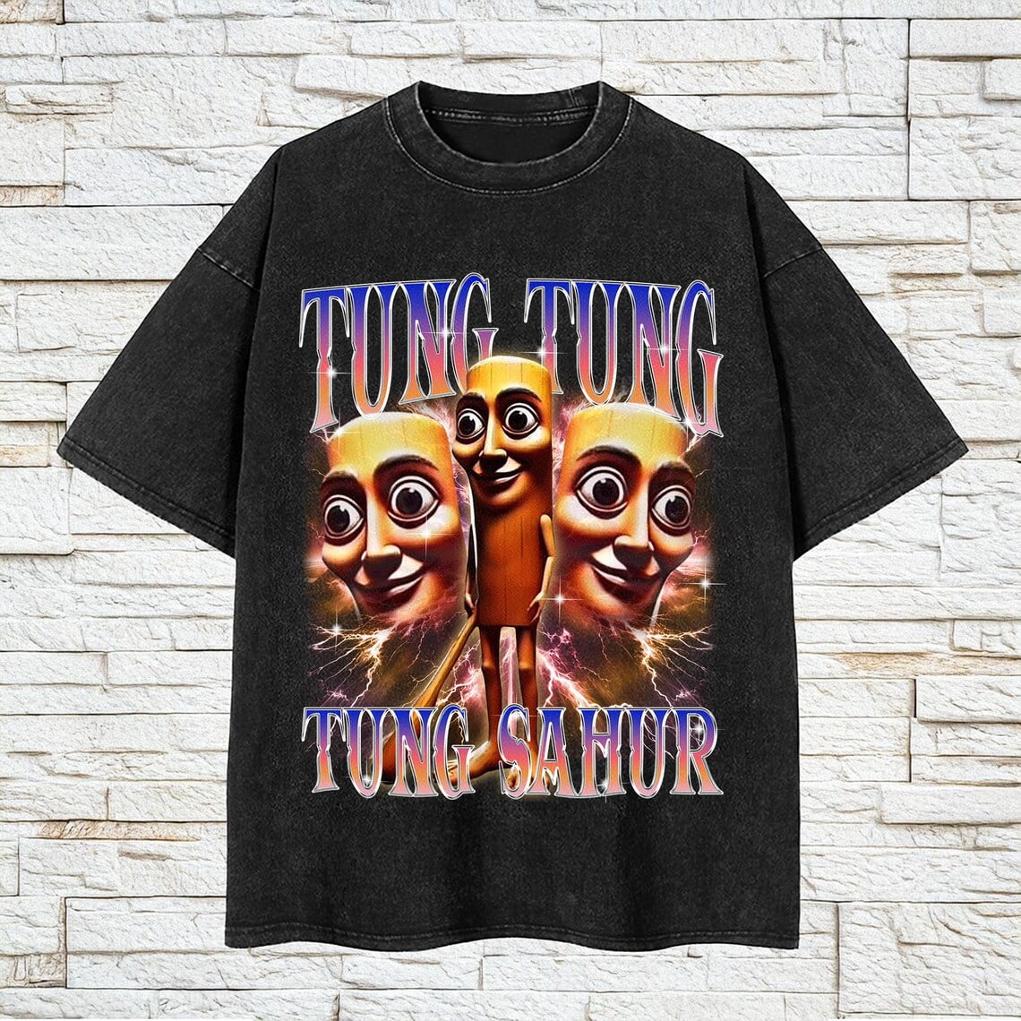Tung Tung Tung Sahur Funny Meme T-shirt, Italian Brainrot Shirt, Memes ...