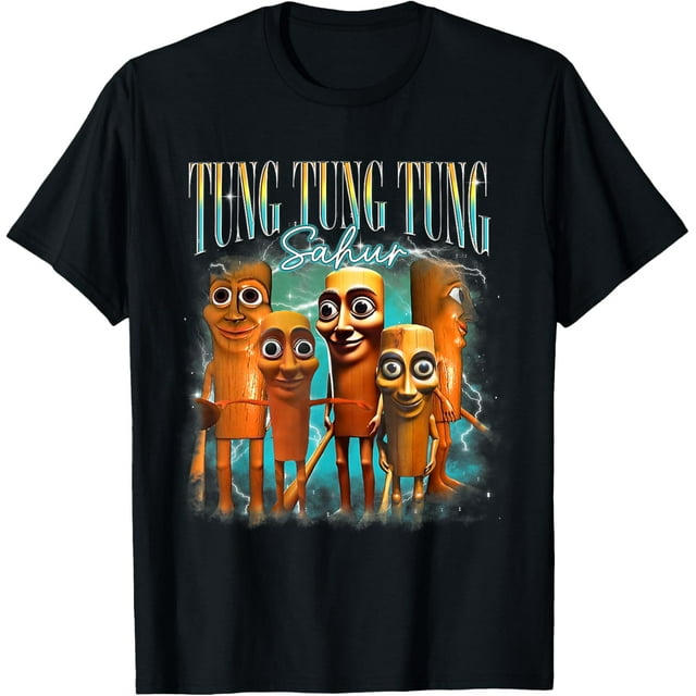 Tung Tung Tung Sahur Italian Brainrot Meme Humor Funny T-Shirt ...