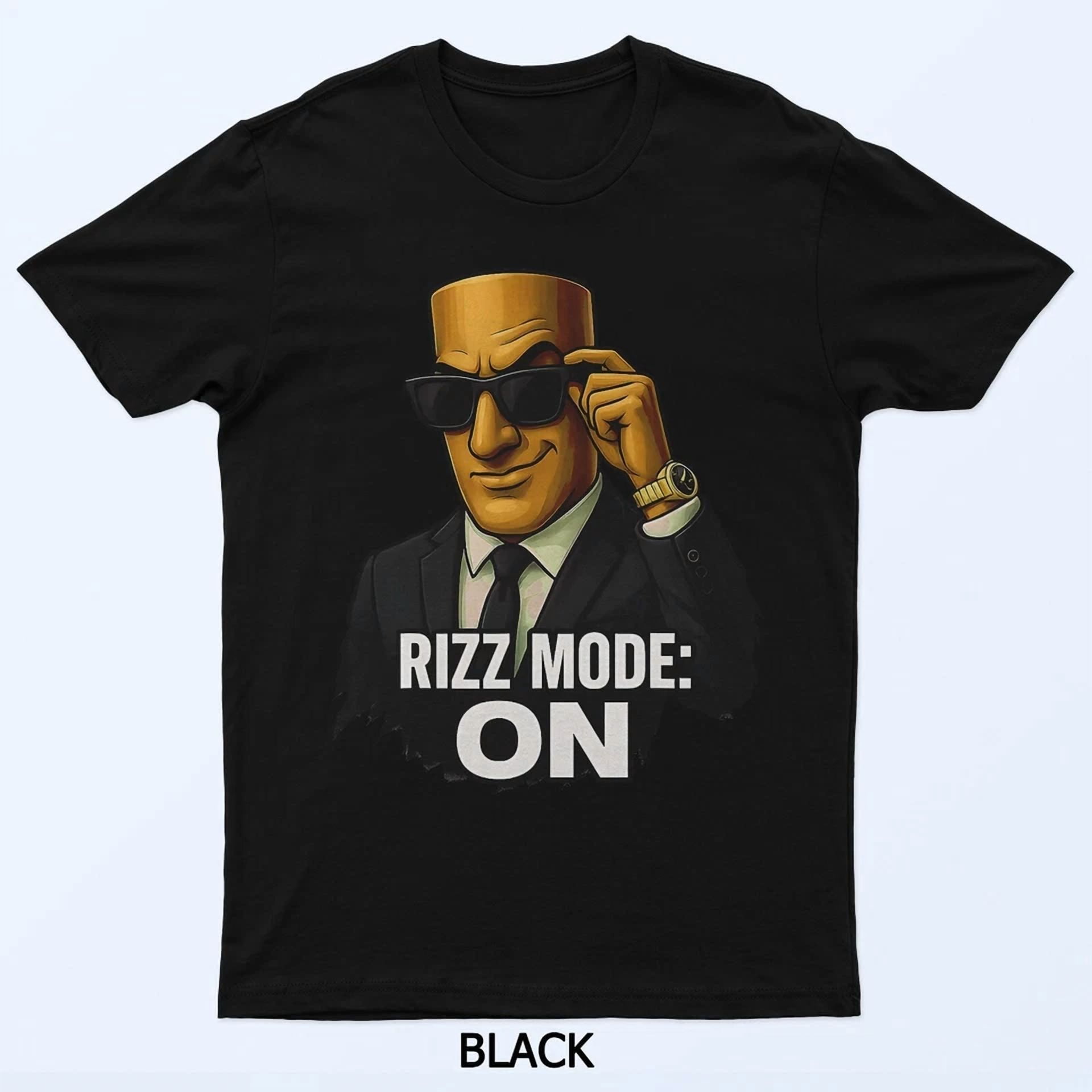 Tung Tung Tung Sahur Rizz Mode On Italian Brainrot Meme T-Shirt ...
