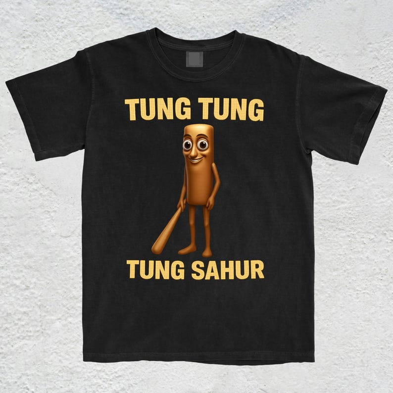 Tung Tung Tung Sahur T-Shirt, John Pork, Tim Cheese, Funny Meme Shirt ...