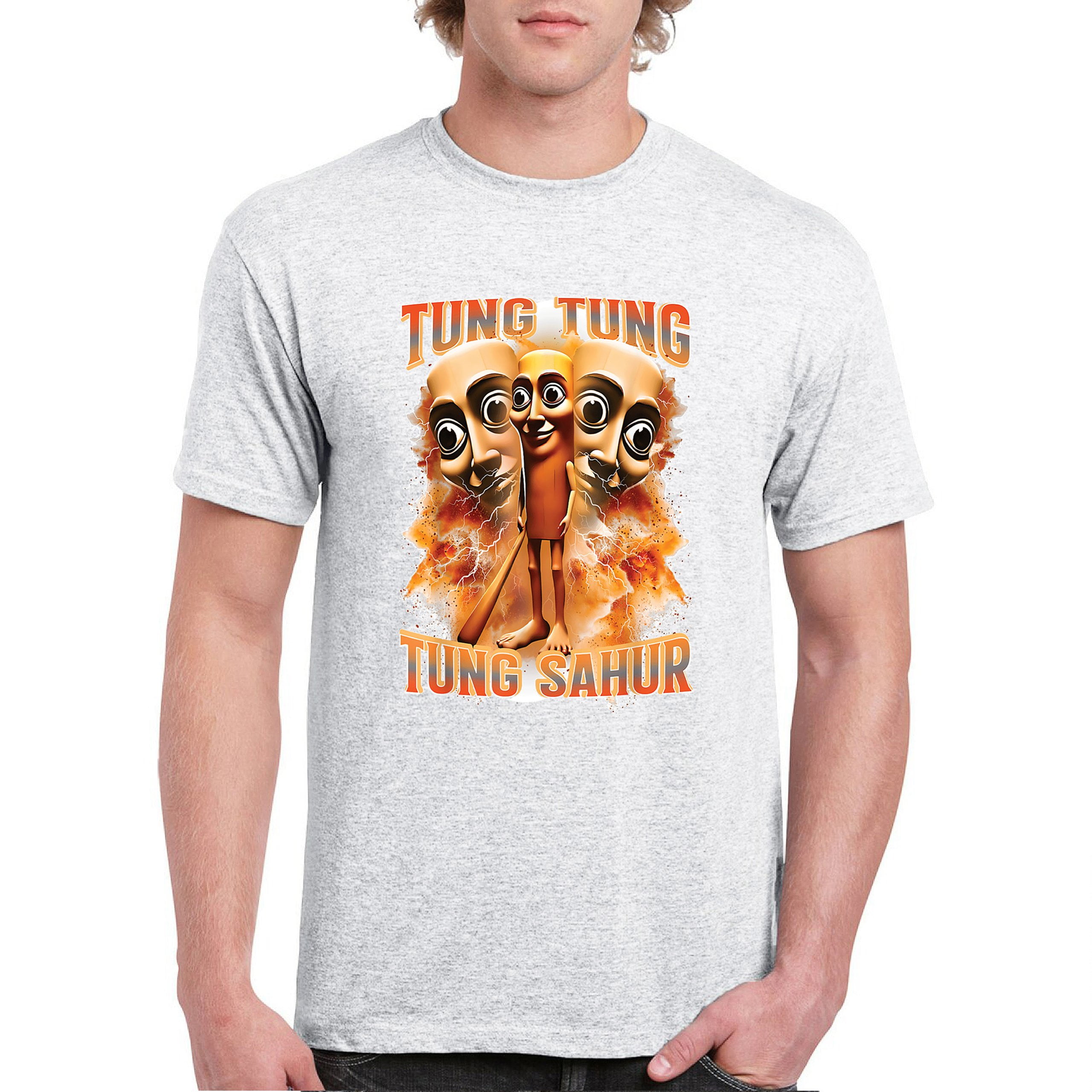 Tung Tung Tung Sahur T-shirt Fun Italian Brainrot Gen Z Alpha Meme Men ...