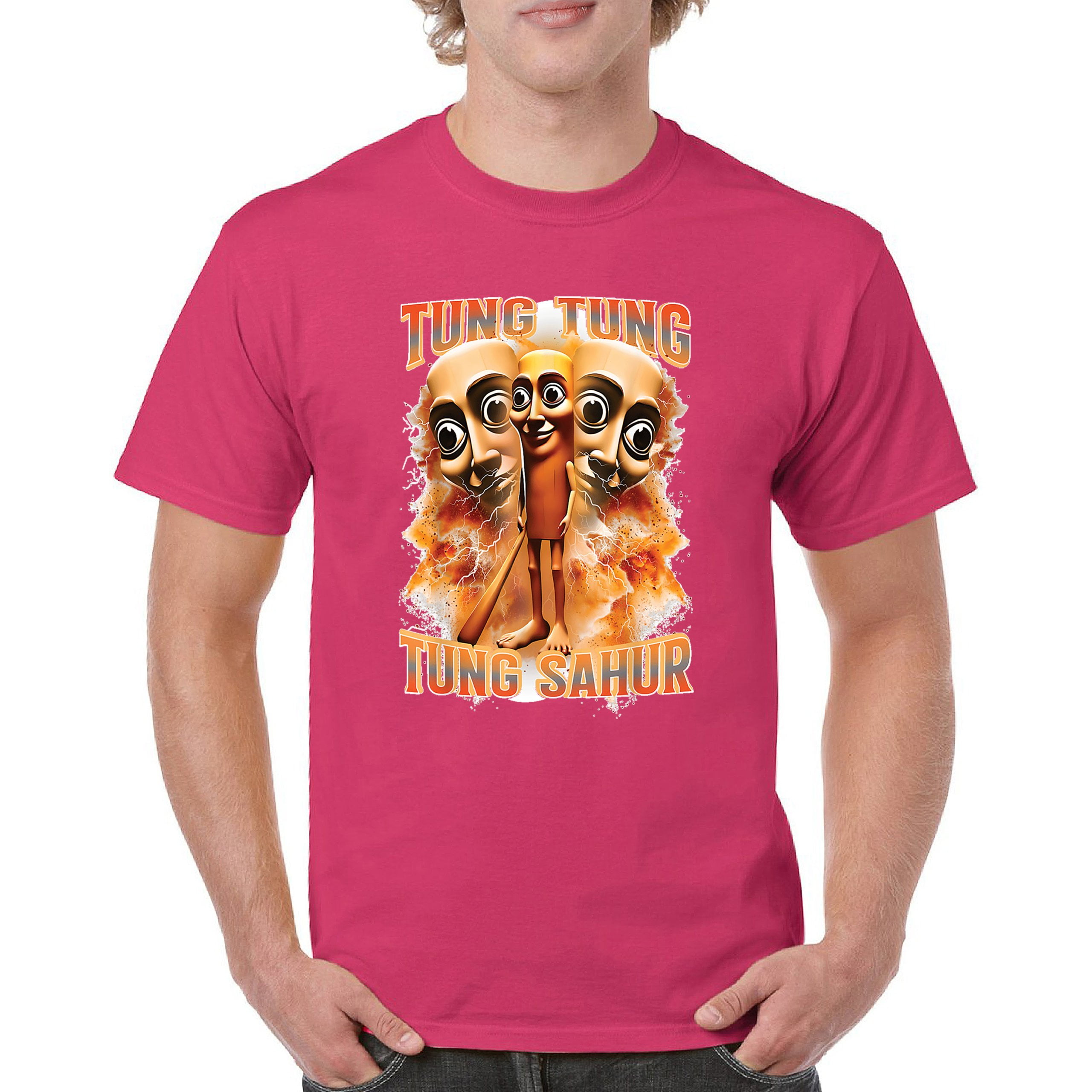 Tung Tung Tung Sahur T-shirt Fun Italian Brainrot Gen Z Alpha Meme Men ...