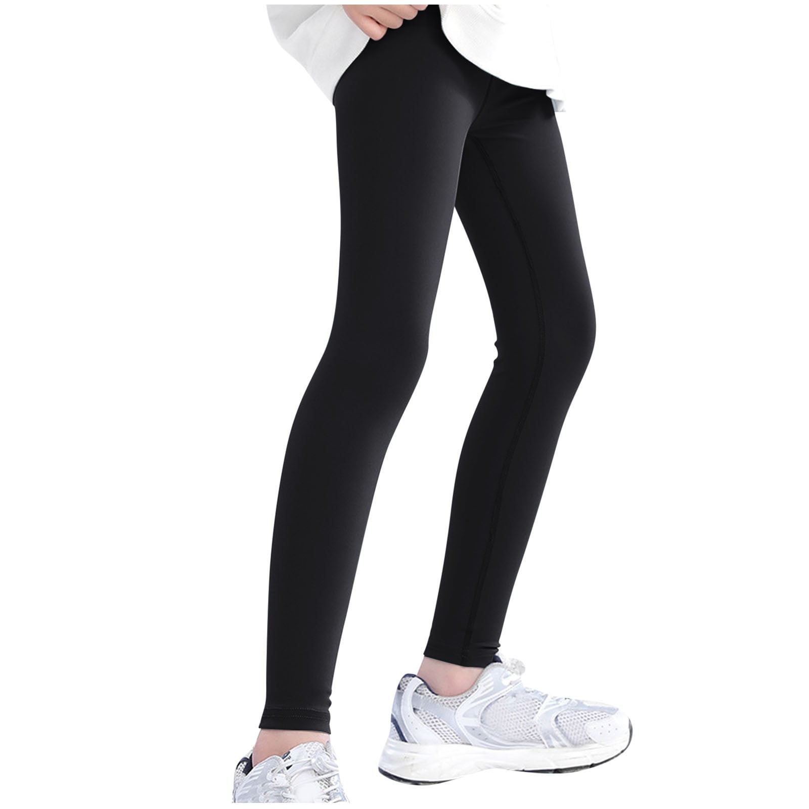 Tungbrin Girls Leggings Casual High Waisted Full Length Compression ...