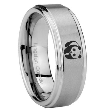 Tungsten Snake Serpent Slither Rattle Bite Band Ring 8mm Men Women ...
