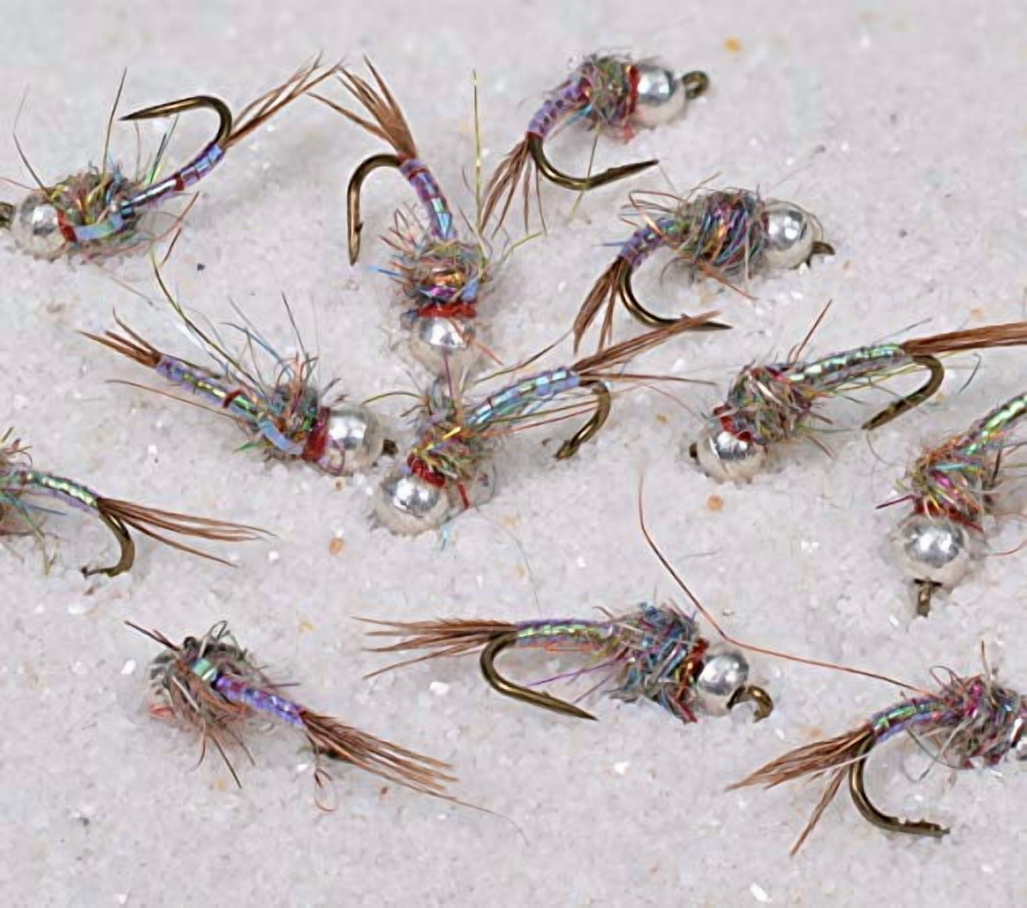 Tungsten Bead Rainbow Warrior Midge Nymph Fly | 12 Flies | Mustad ...
