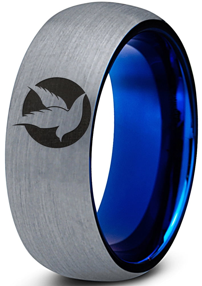 Tungsten Bird Flying Wings Aves Chordata Band Ring 8mm Men Women ...