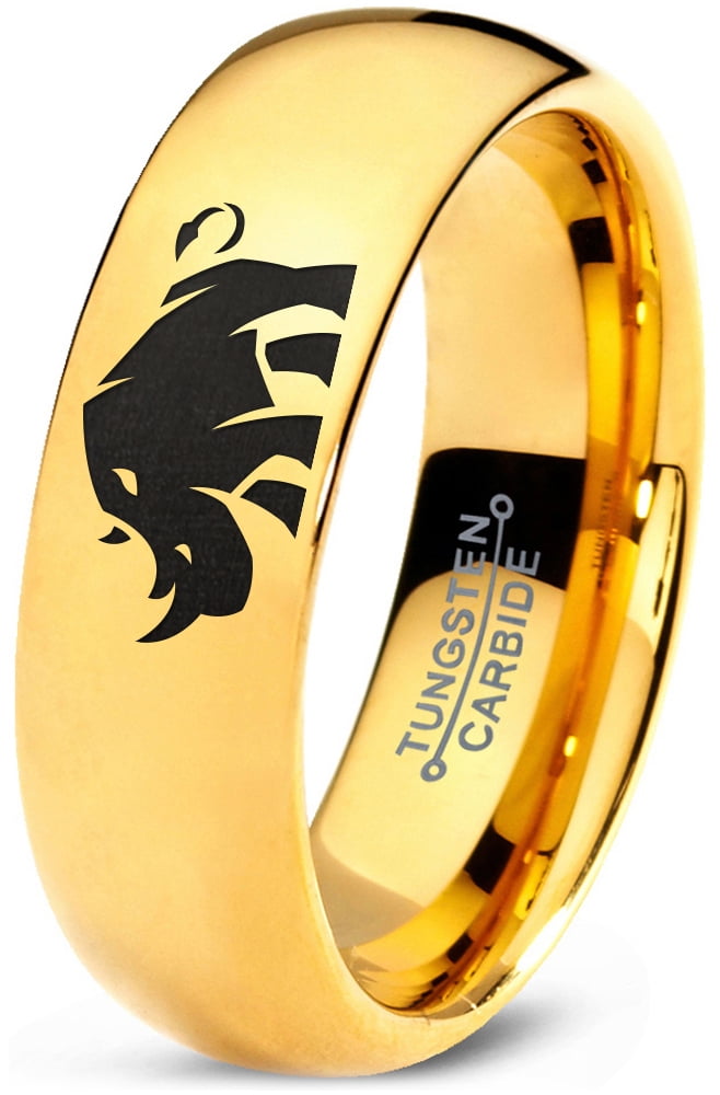 Tungsten Bulky Rhino Rhinoceros Band Ring 7mm Men Women Comfort Fit 18k ...