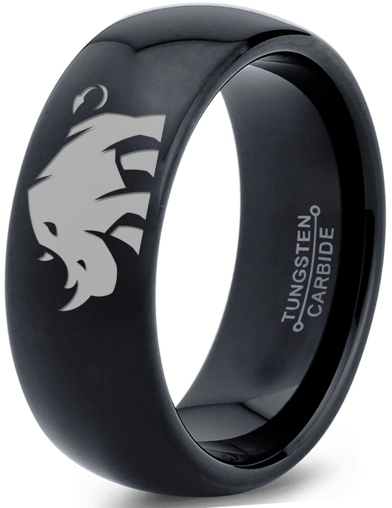 Tungsten Bulky Rhino Rhinoceros Band Ring 8mm Men Women Comfort Fit ...