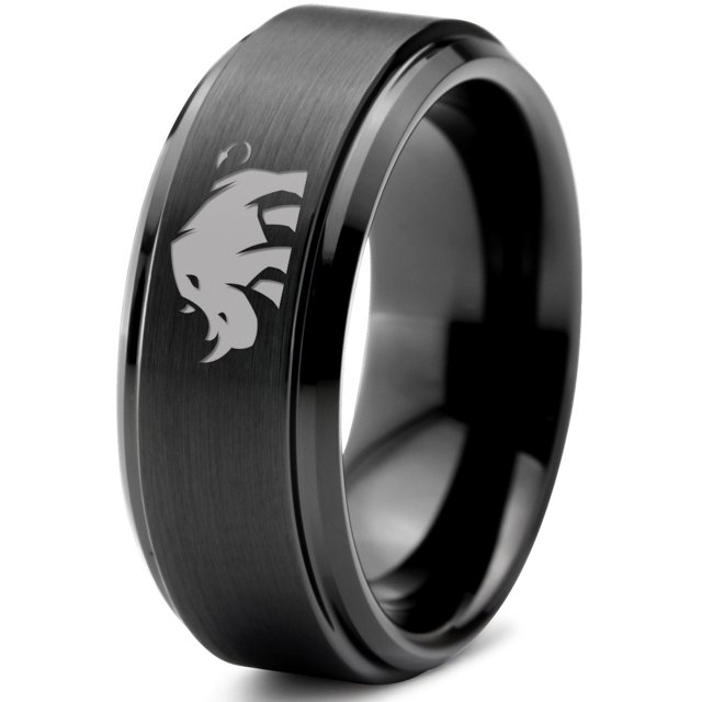 Tungsten Bulky Rhino Rhinoceros Band Ring 8mm Men Women Comfort Fit ...
