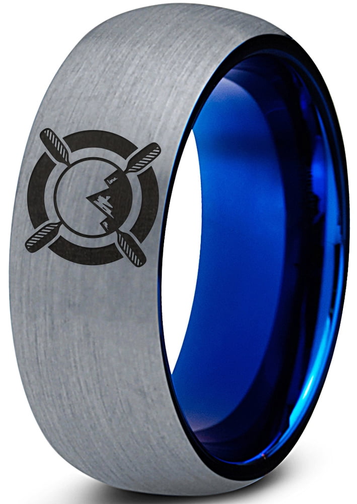 Tungsten Canoe Paddle Kayak Small Craft Boat Band Ring 8mm Men Women ...