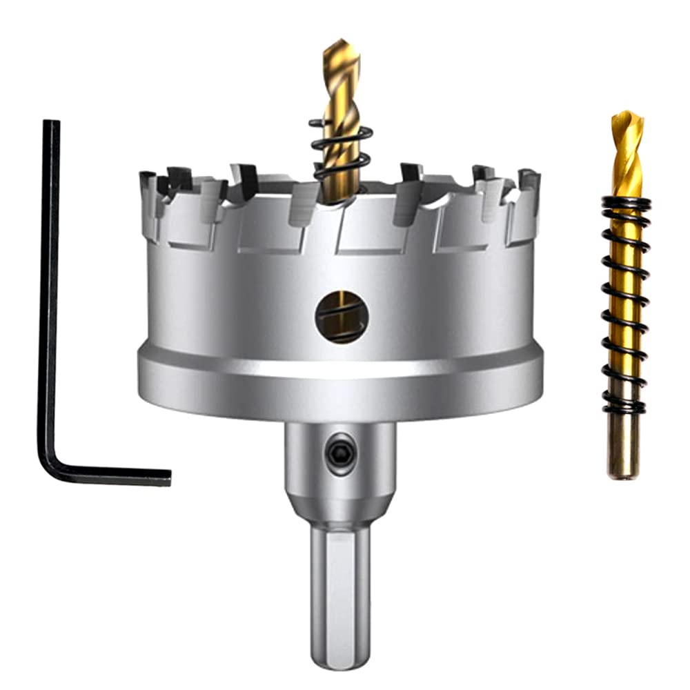 Tungsten Carbide Tipped Hole Saw Drill Bit for Hard Metal, 11/16 Inch T.C.T Hole Saw Cutter with ...