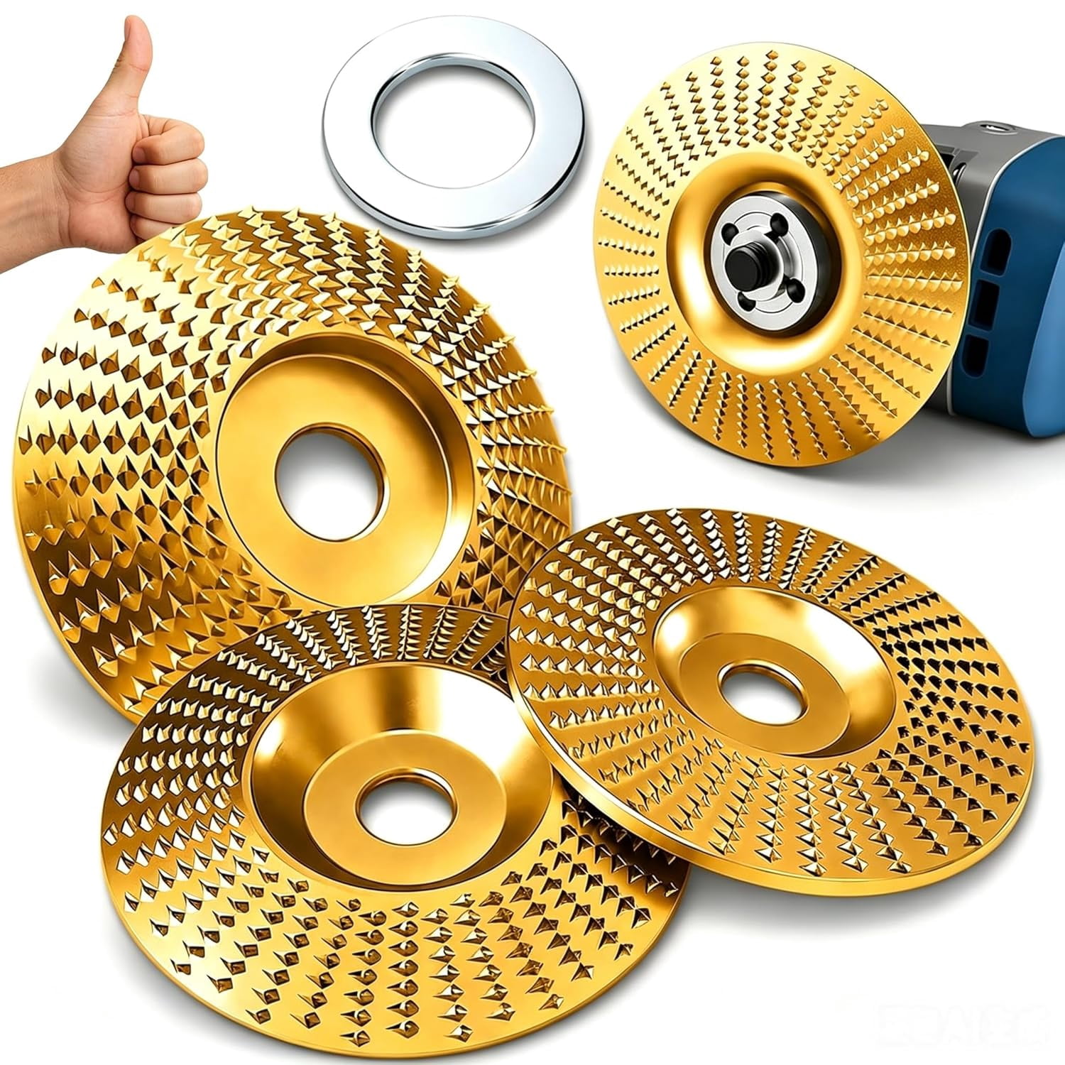 Tungsten Carbide Wood Carving Discs for Angle Grinder, Heavy-Duty ...